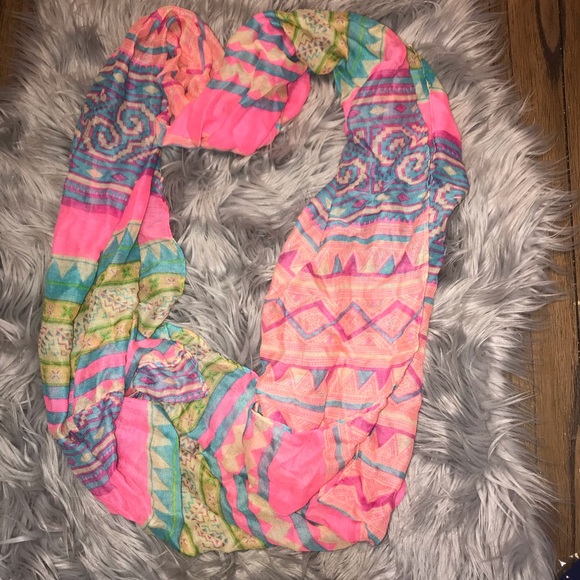 Accessories | Multi Color Neon Infinity Scarf | Poshmark